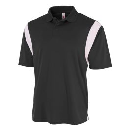 Color Blocked Performance Polo With Knit Collar
